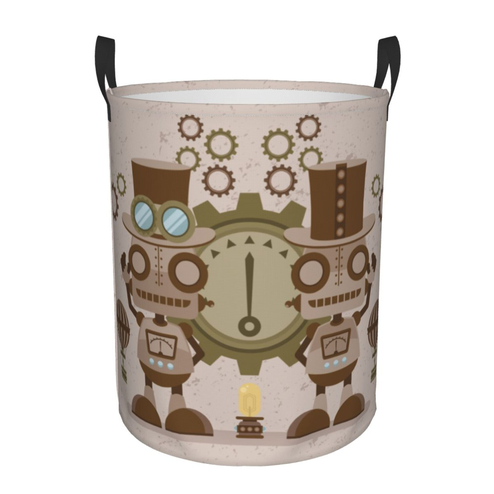 XMXY Round Laundry Basket Organizer, Robot Design Waterproof ...