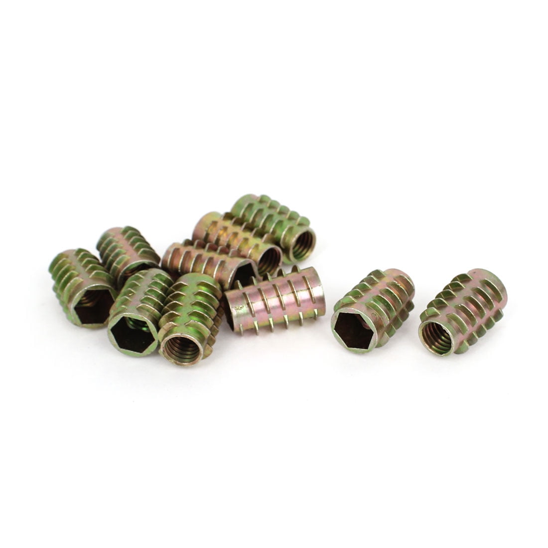 10 Pcs Inner Hex 9mm Dia Female Thread Furniture Insert Nuts Screws ...