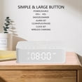 Fansbe Digital Alarm Clock Bluetooth, Wireless Charging Vibrating Alarm ...