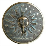 Rome Brass Sunrise & Sunset Sundial, Verdigris, 8.5" dia. - Walmart.com
