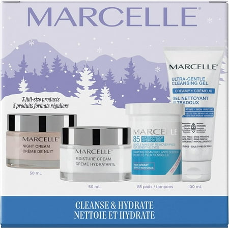 MARCELLE Moisture Essential Holiday Gift Set, Cleansing & Hydrating ...