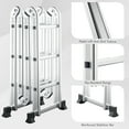 Gymax 12 Ft 7-in-1 Expanding Aluminum Stairs, Folding Step Ladder ...