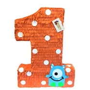 APINATA4U 20" Tall Royal Blue & Gold One Pinata with Gold Crown First ...