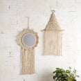 Bohemian Style Hanging Mirror | Wall Hanging Macrame Decor | 12.2" x 25 ...