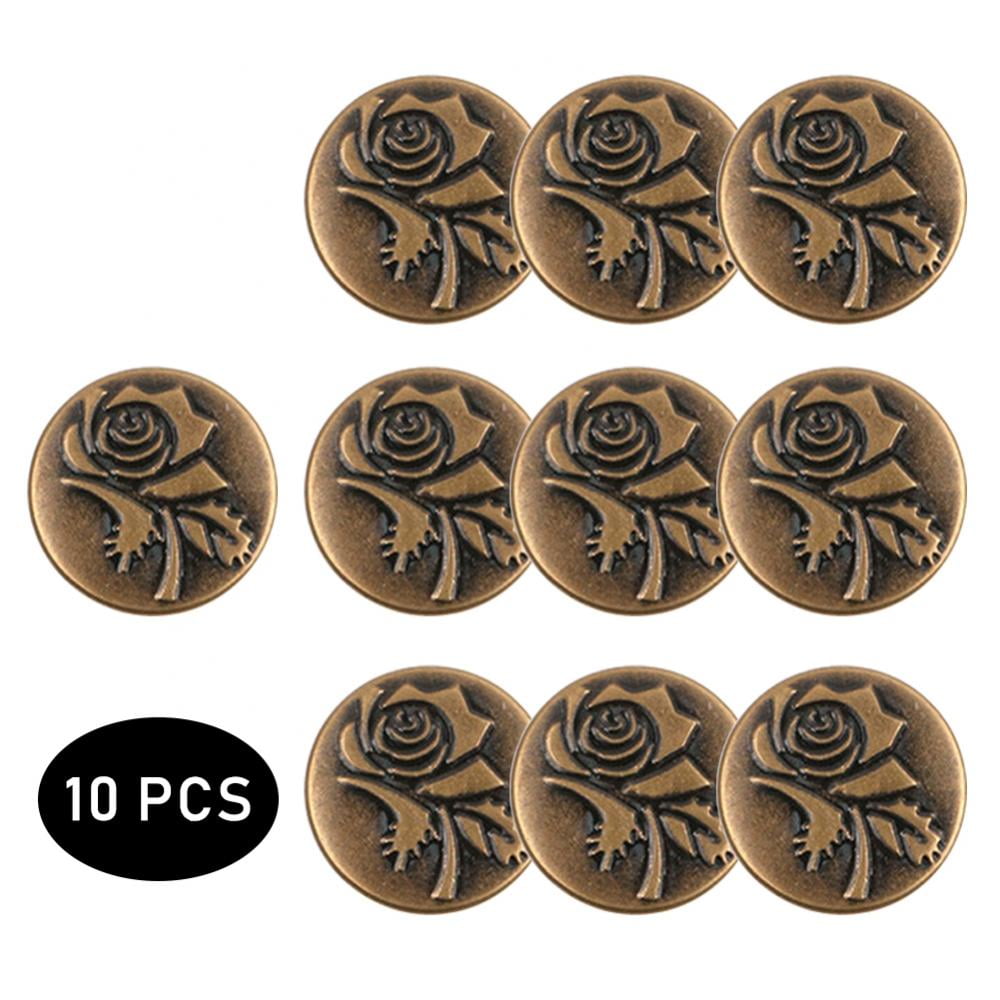10Pcs Copper Snap Fastener Metal Pants Button Adjustable Free Sewing ...