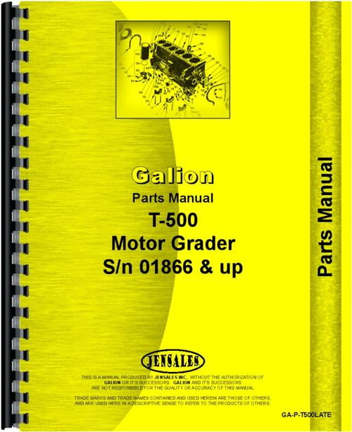 Galion T-500 Grader Parts Manual - Walmart.com