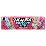 Push Pop Freezer Pops 48 Count Box with 6 Fruity Flavors Ice Popsicles ...