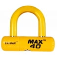 Trimax MAX40YL Motorcycle Disc U-Lock - Yellow with Yellow PVC Shackle ...
