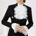 Elizabethan Neck Ruff Tiered Ruffle Lace Jabot Collar and False Sleeve ...