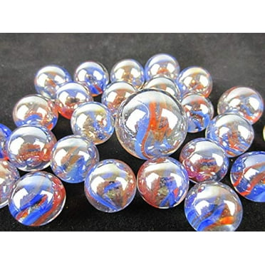 25mm Figaro Handmade Art Glass Marble Striped Design Large 1" Shooter ...