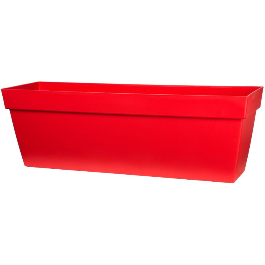 30 inch(s) Red Rectangular Patio Planter | Walmart Canada