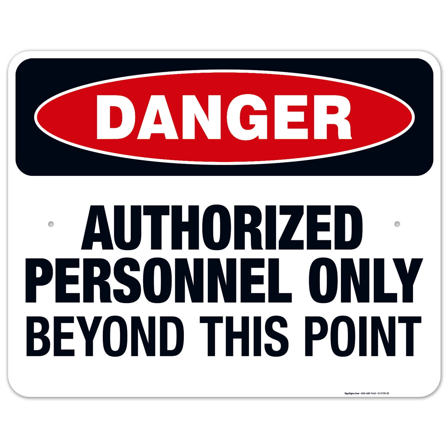 Authorized Personnel Only Beyond This Point Sign, OSHA Danger Sign ...