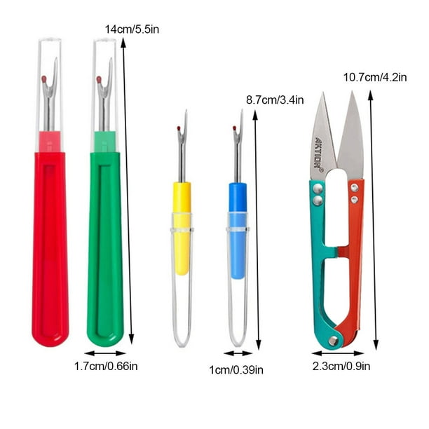 Dalazy 5 Pieces Seam Ripper Scissors Metal Stitch Rippers with Plastic ...