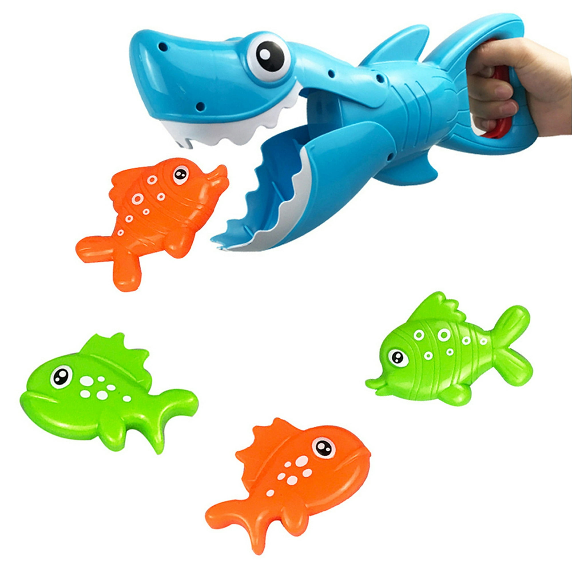 Nobrand 5pcs Bath Toy Set Creative Hungry Shark Fish Water Toy Tub Toy Pool Toy For Kids