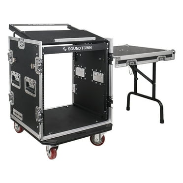 Sound Town 16U PA DJ Rack/Road ATA Case with 11U Slant Mixer Top, 20 ...