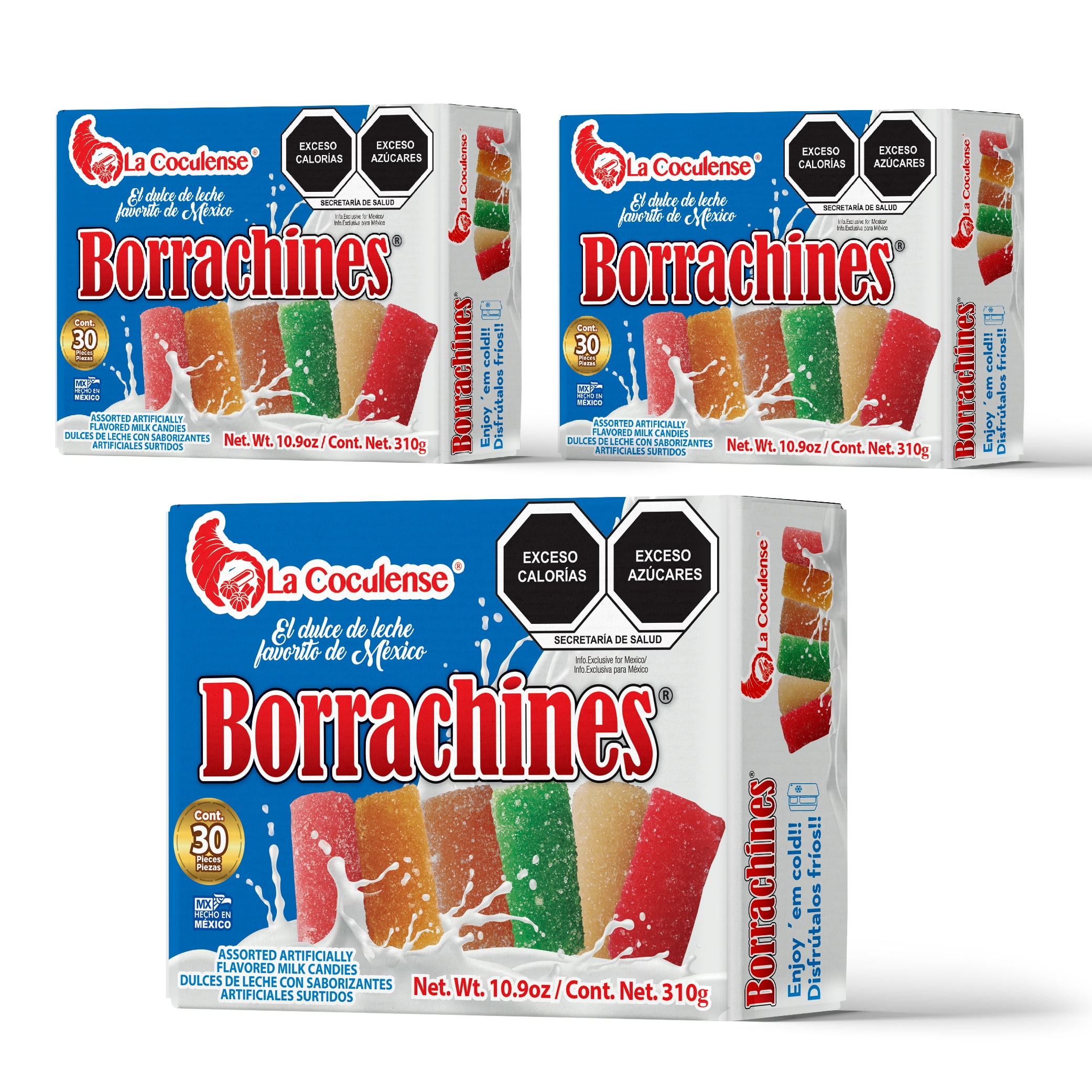 Borrachines Dulces de Leche 3 Cajas La Coculense Sabores Surtidos 30 ...