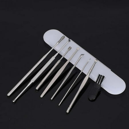 YLSHRF Ear Pick Kit, Stainless Steel Ear Pick, 8pcs Earwax Removal Kit ...