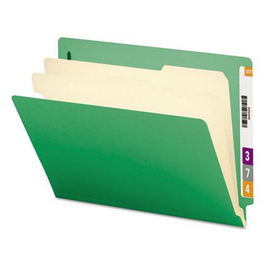Smead Office Single-Color Green File Folders, 1/3-Cut Tabs, Letter Size ...
