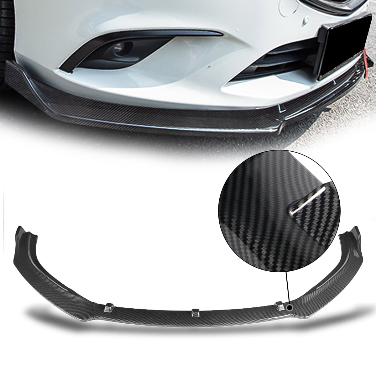 DNA Motoring 2-PU-665-PCF For 2014-2018 Mazda 6 Carbon Fiber Look 3Pcs ...