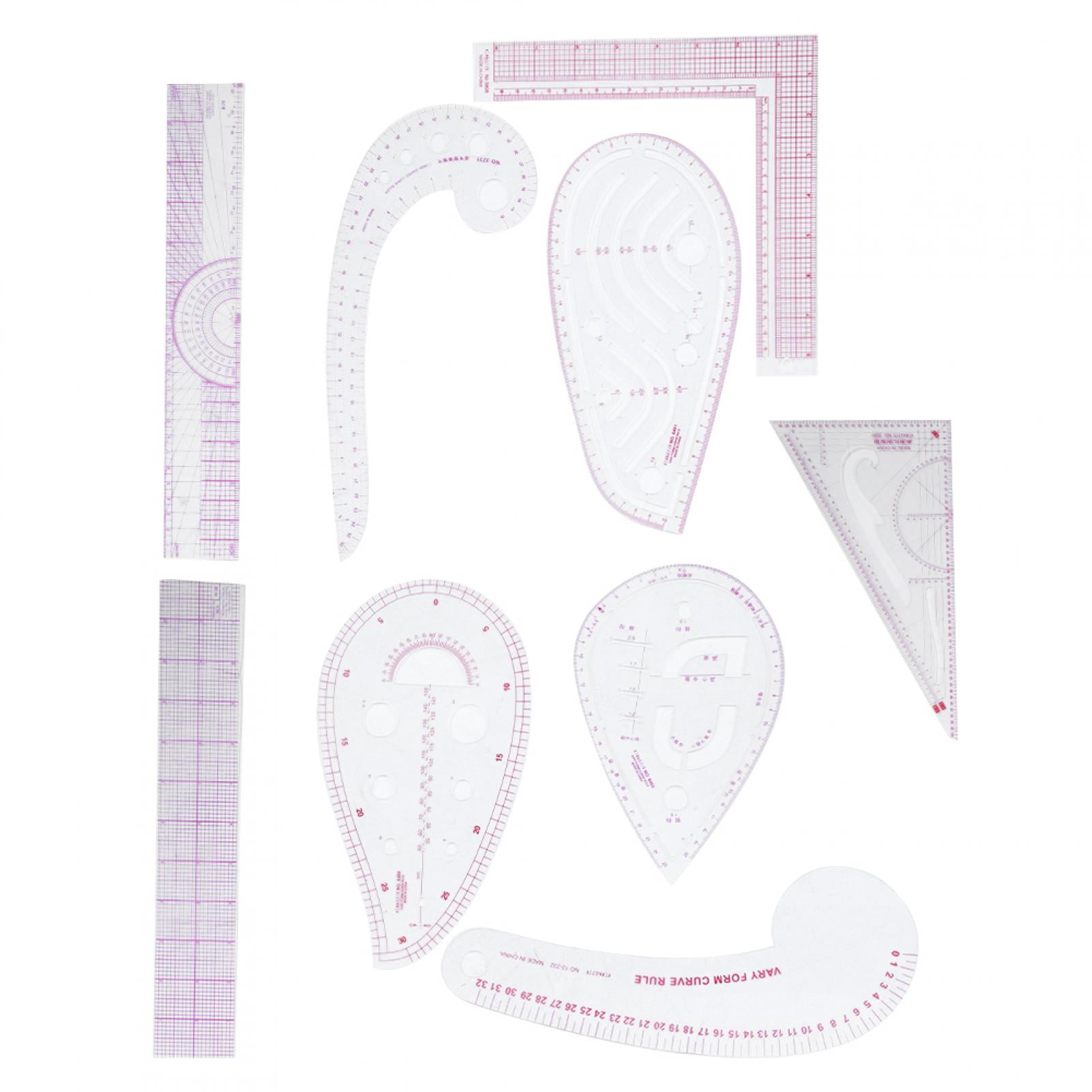 Juego de reglas de costura, 9 piezas/juego de reglas de costura, juego ...