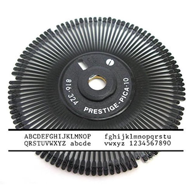 Olympia OBYX24 Printwheel - Prestige Pica 10 Pitch - Walmart.com