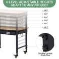 48*24 Inch 2000LB Adjustable Rolling Rubber Wood Workbench - Walmart.com