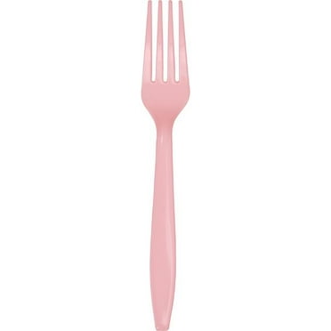 Touch of Color Premium Cutlery Pink Plastic 24 Count Forks - Walmart.com