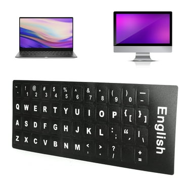 HQRP English QWERTY Laminated Keyboard Stickers for All PC & Laptops ...