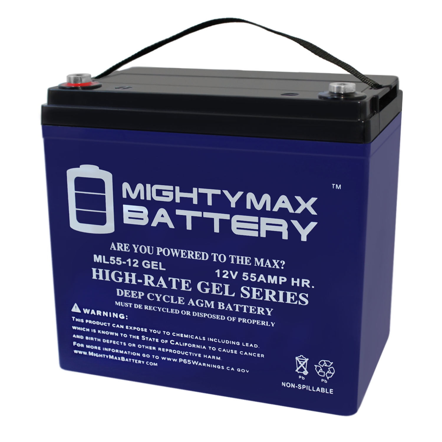 12V 55AH GEL Battery Replaces AGM BCI Group 34/78 Car and Truck ...