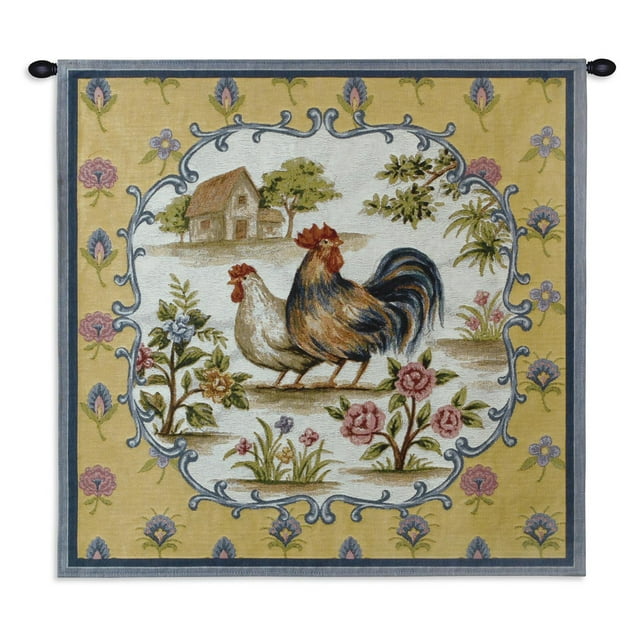 FineArtTapestries 2054-WH Roosters II Wall Tapestry - Walmart.com
