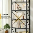 DWVO 5 Tiers Ladder Bookshelf, 62 inch Classically Modern Bookshelf,Storage Rack Shelves in ...