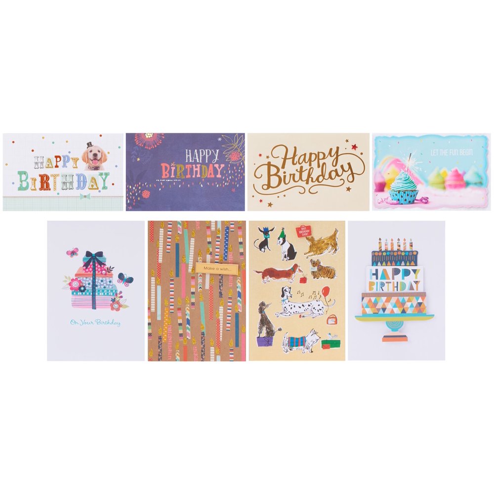 American Greetings Premium Birthday Greeting Card Collection, 8-Count ...