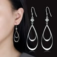 Dangle Earrings for Women Hollow water drop Double Linear Drop Statement Earrings Birthday Gifts ...