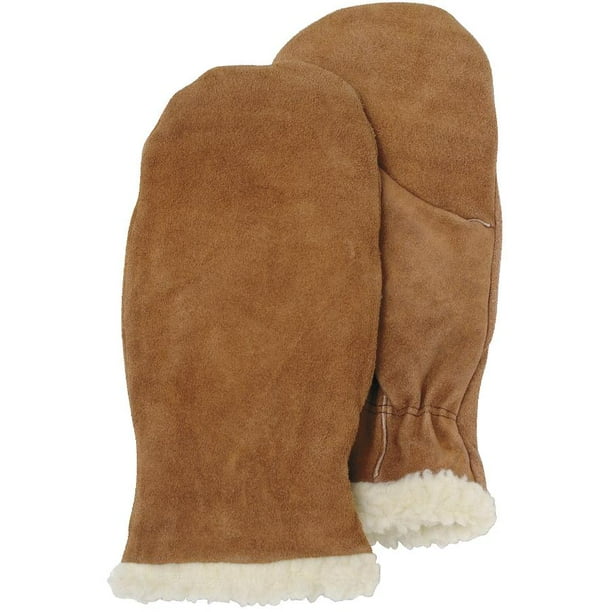 Men's Split Cowhide Leather Lined Winter Mitts - Large - Walmart.ca