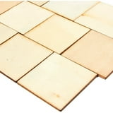 60 Pieces 2x2 Wood Squares for DIY Crafts, Unfinished Wooden Cutout ...