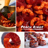 Chilitos Peach Rings Chamoy Candy 8 oz Jar Chamoy Infused and Chili ...