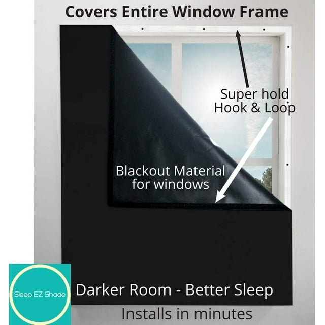 Darkening Window Cover, Portable, Home Decor, Standard Size, 100% Black ...