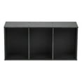 IRIS USA, Open Wood Bookcase or Storage Shelf, Black Finish, 3 Shelves ...