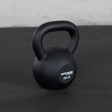 75 LB Cast Iron Kettlebell, Single Piece Casting, LB Markings, Full ...