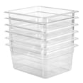 Full Size Clear Food Pans 6 pack 6 Inch Deep Pan Stackable ...