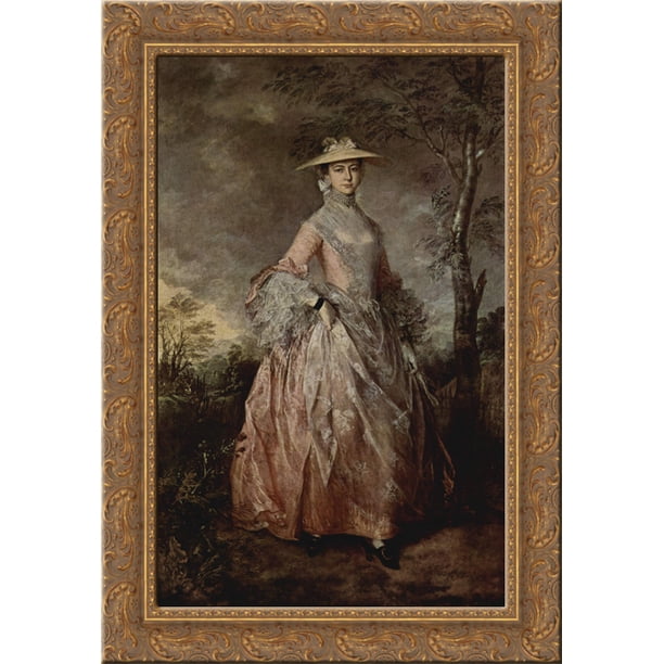 Portrait of Mary Countess Howe 24x16 Gold Ornate Wood Framed Canvas Art ...