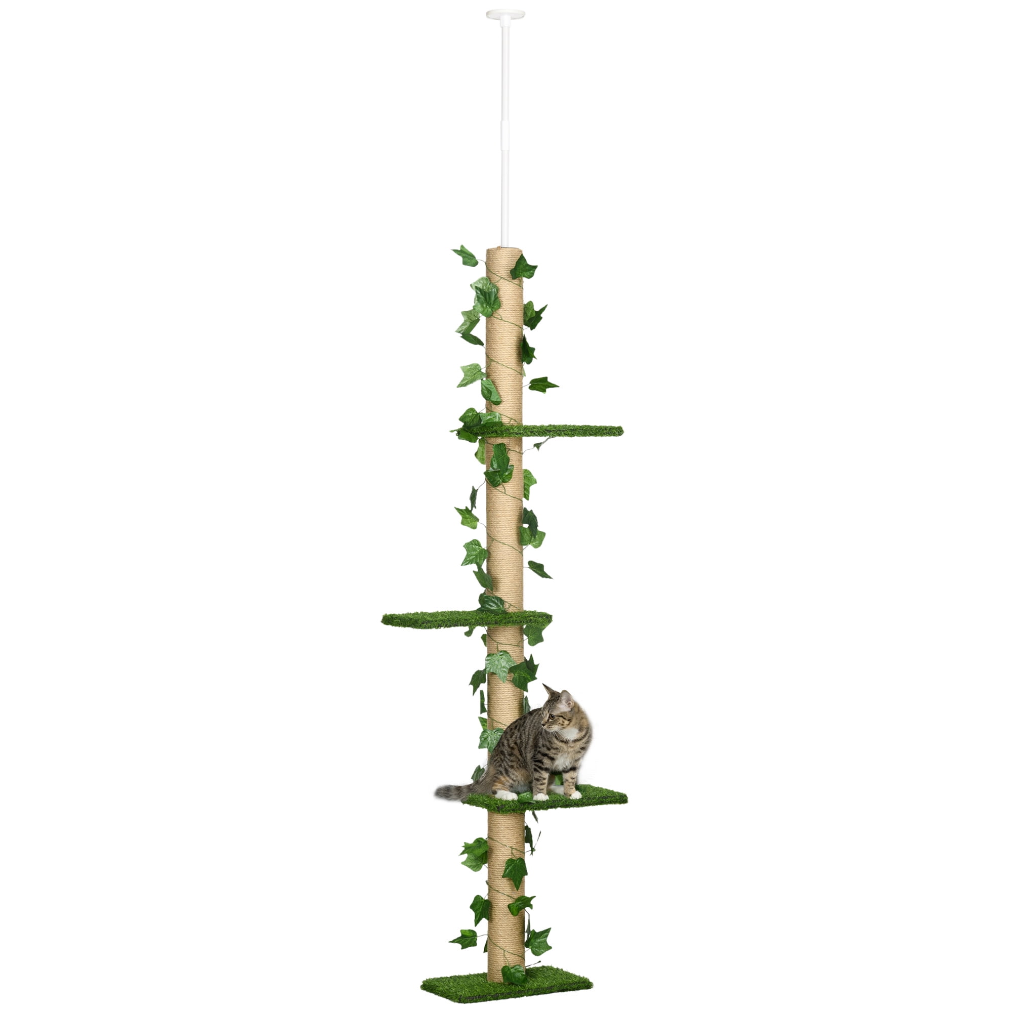 Click here for Pawhut 4-Tier Floor To Ceiling Cat Tree  Height(80... prices