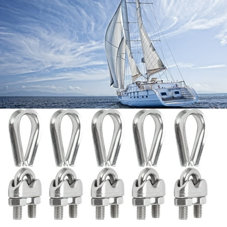 Herwey Marine Wire Rope Clamp,Marine Steel Wire Rope Collar,304 ...