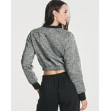 Real Essentials 3 Pack: Women's Fleece Cropped Sweatshirt - Long Sleeve ...