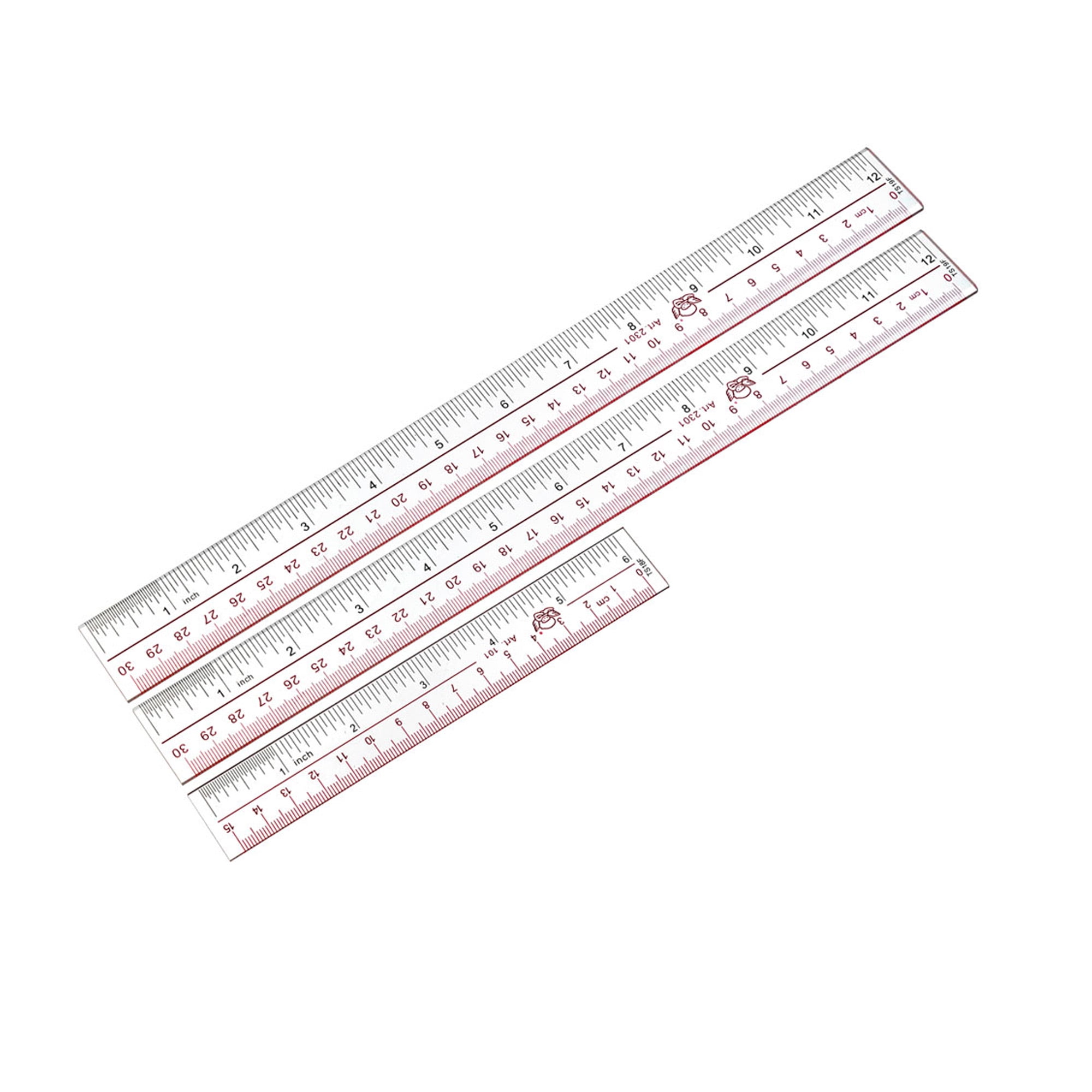Straight Ruler 150mm 6 Inch 300mm 12 Inch Metric Plastic Measuring ...