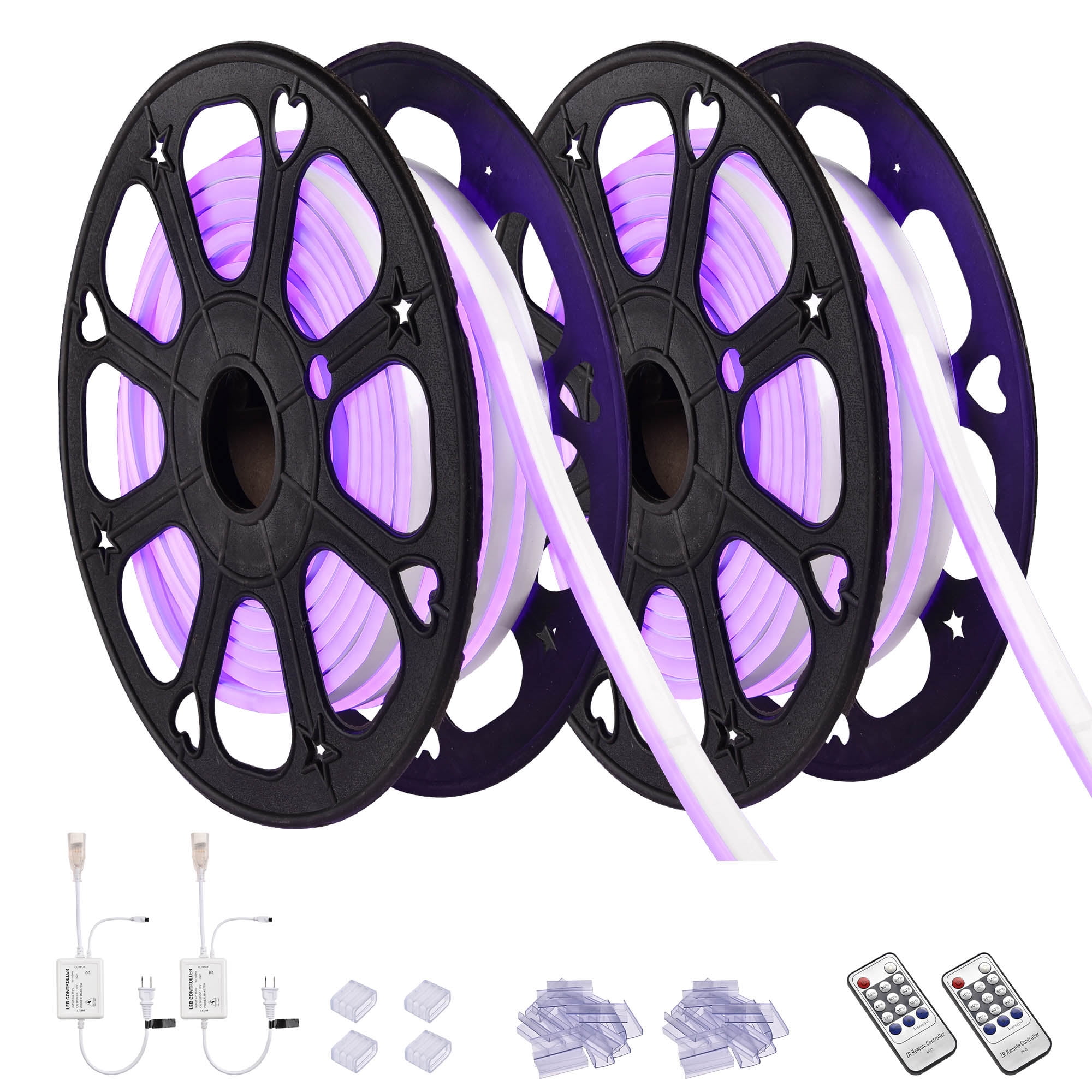 DELight 50 Ft Neon LED Light Strip Rope Tube Wire Flexible Outdoor ...