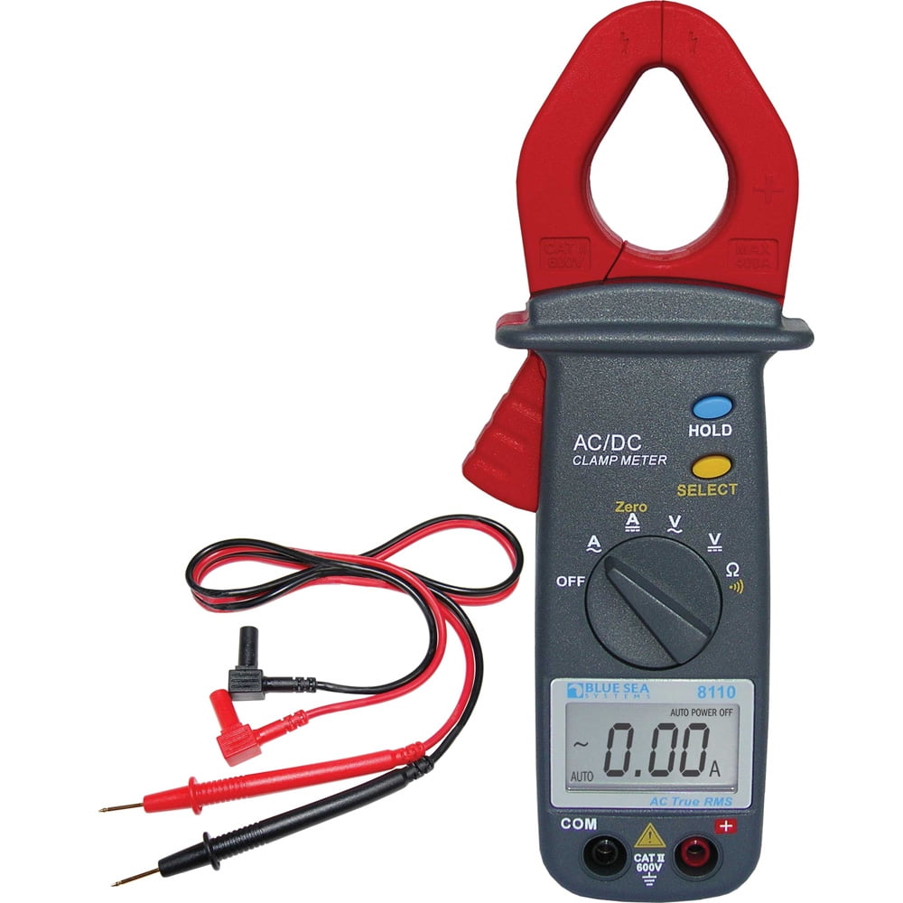 BLUE SEA 8110 MINI CLAMP MULTIMETER AC/DC 600V 400A - Walmart.com