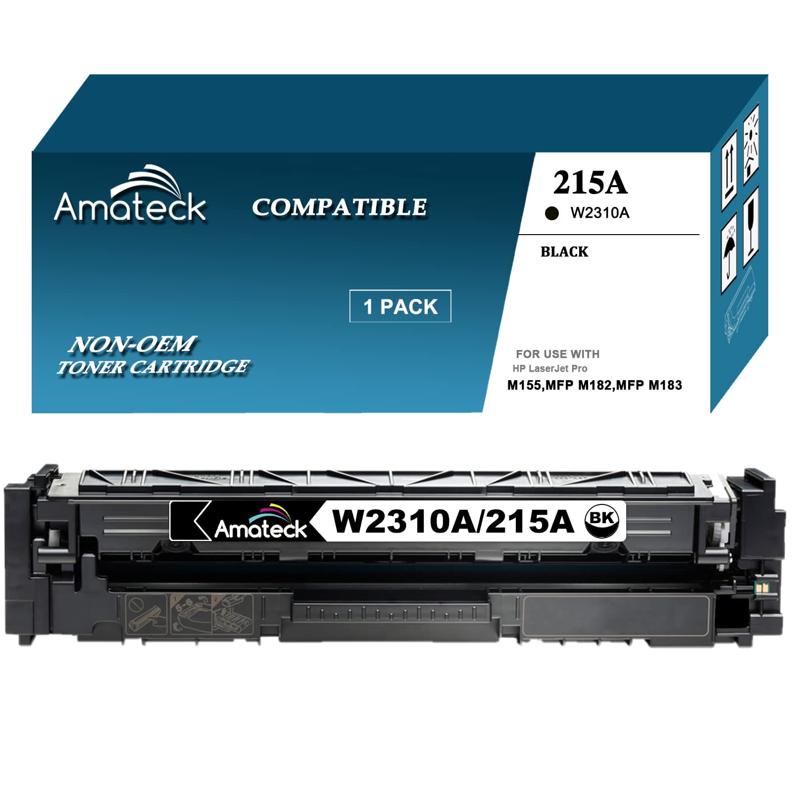 Amateck Compatible Toner Cartridge Replacement for HP W2310A 215A Black ...
