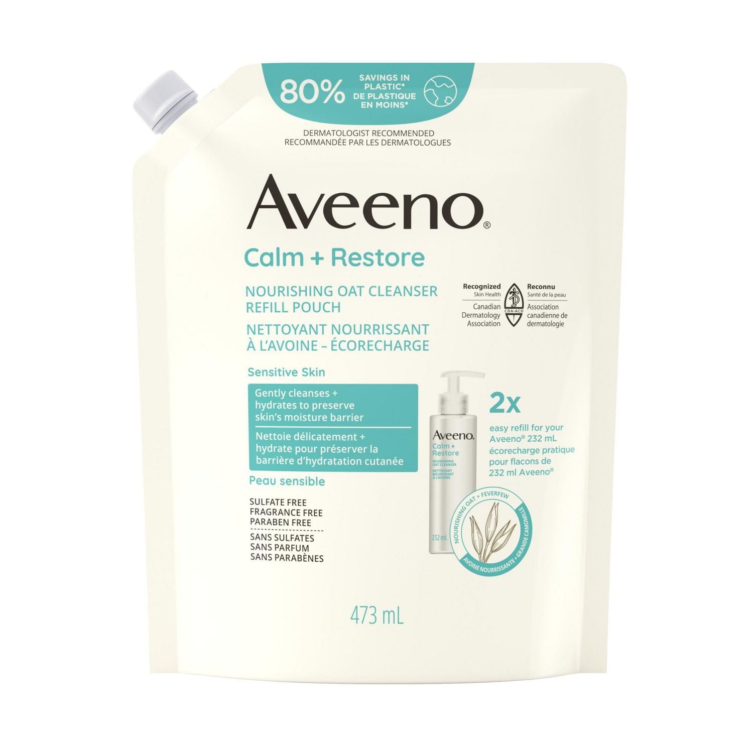 Click here for Aveeno Calm+Restore Nourishing Oat Cleanser Refill... prices