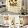 Bathroom Shower Curtain Farm Watercolor Sweet Gnome Sunflower ...